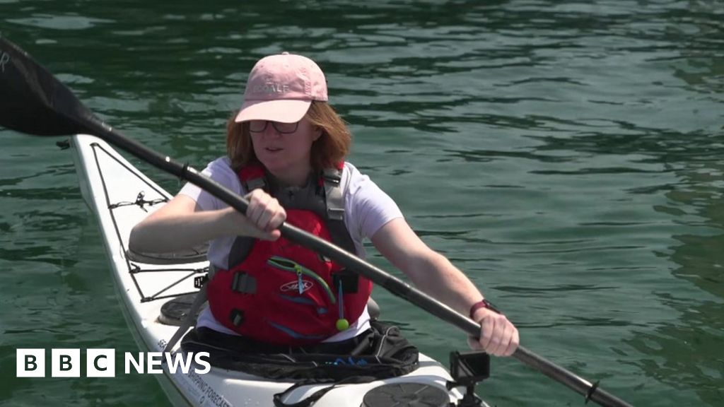 Woman sets out to finish brother's kayak challenge - BBC News
