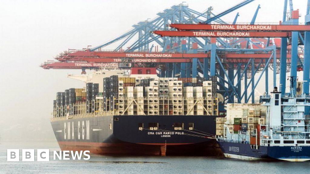 German exports fall in July after global demand weakens - BBC News