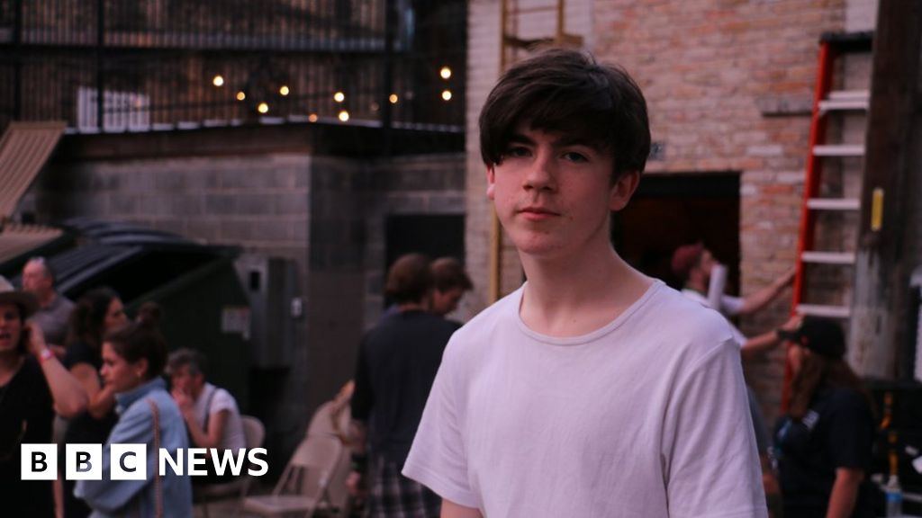 The singer-songwriter is showcasing his music in the US - BBC News