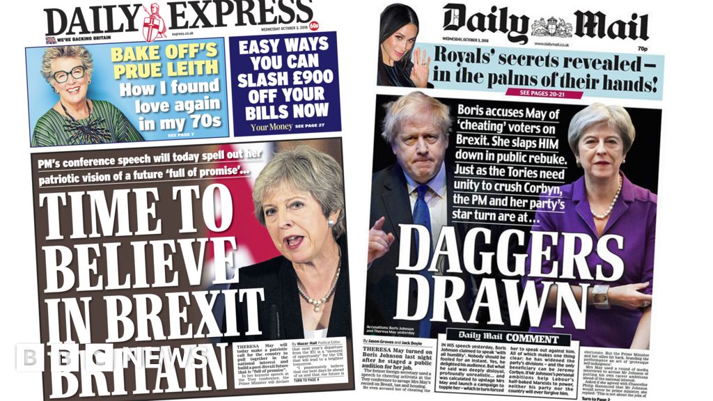 Newspaper headlines: A big day for May - BBC News