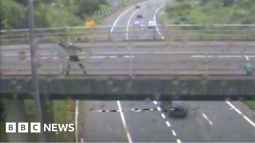 Pair Jailed For Throwing Items From Motorway Bridge Bbc News