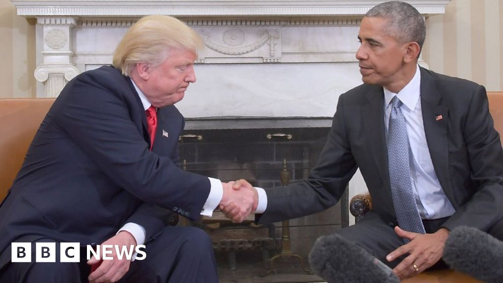 Trump and Obama: Two characters in search of a legacy - BBC News