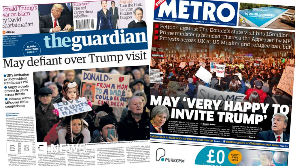 Newspaper headlines: May under pressure and crisis in care - BBC News