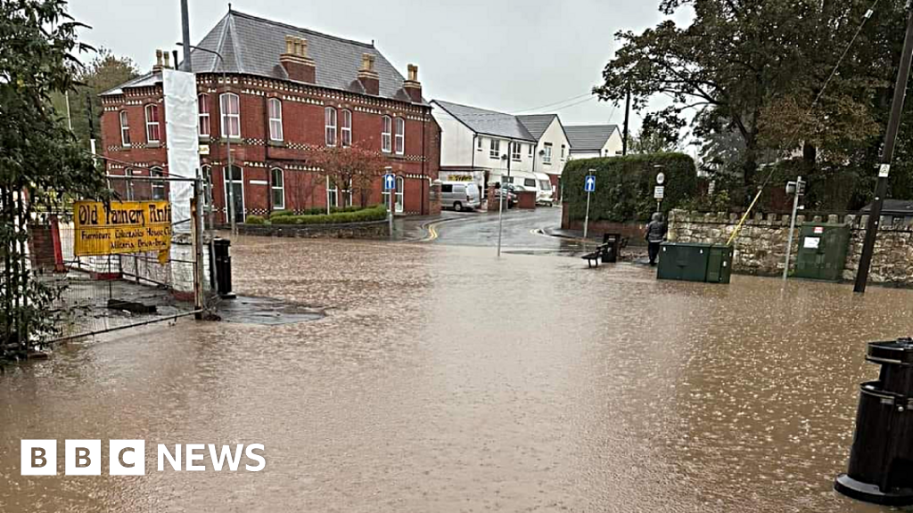 Storm Babet damage repairs in Flintshire to take months - BBC News