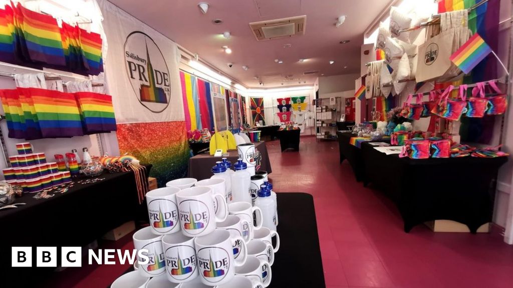 Touring pop-up shop opens to mark Pride month - BBC News
