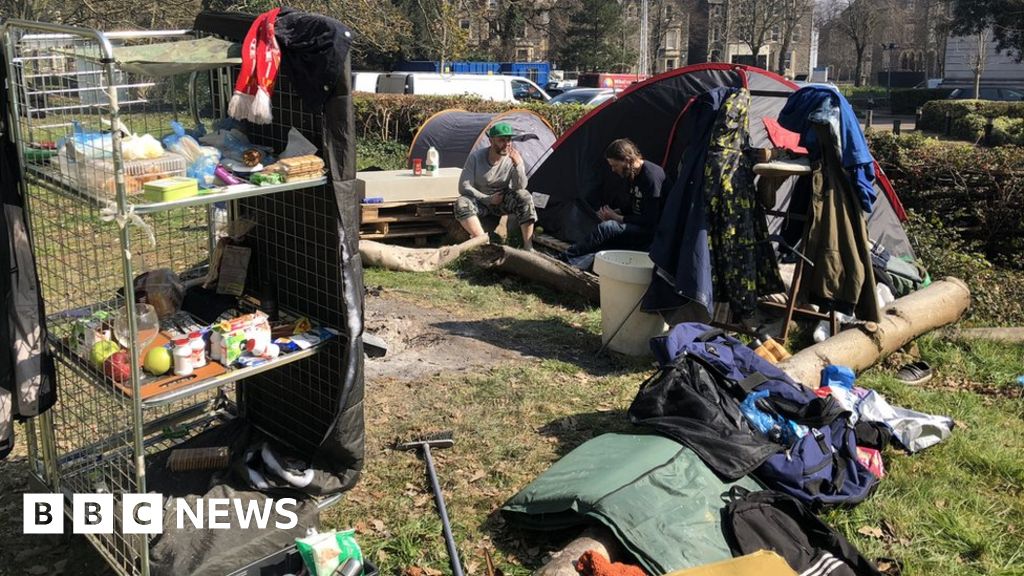 Cardiff homeless tents 'encampment' clearance defended - BBC News
