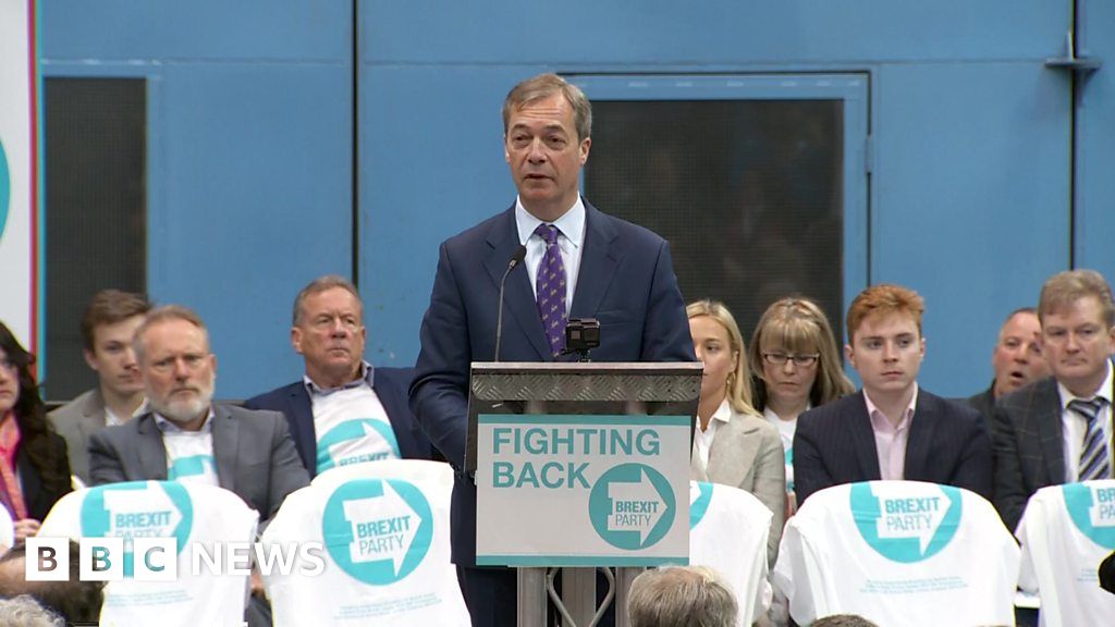 Brexit Party launch: Farage on 'democratic revolution' - BBC News