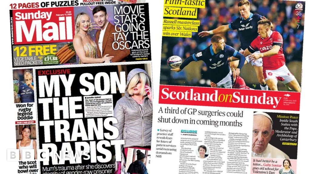 Scotland's papers: 'My son the trans rapist' and GP closure warning