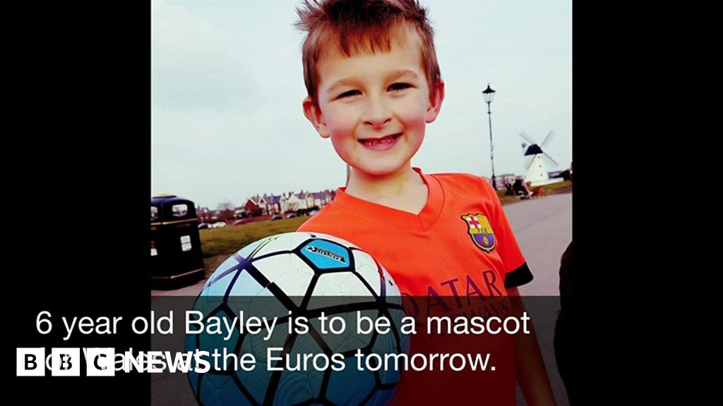 England fan Bayley, 6, is chosen as Wales mascot - BBC News