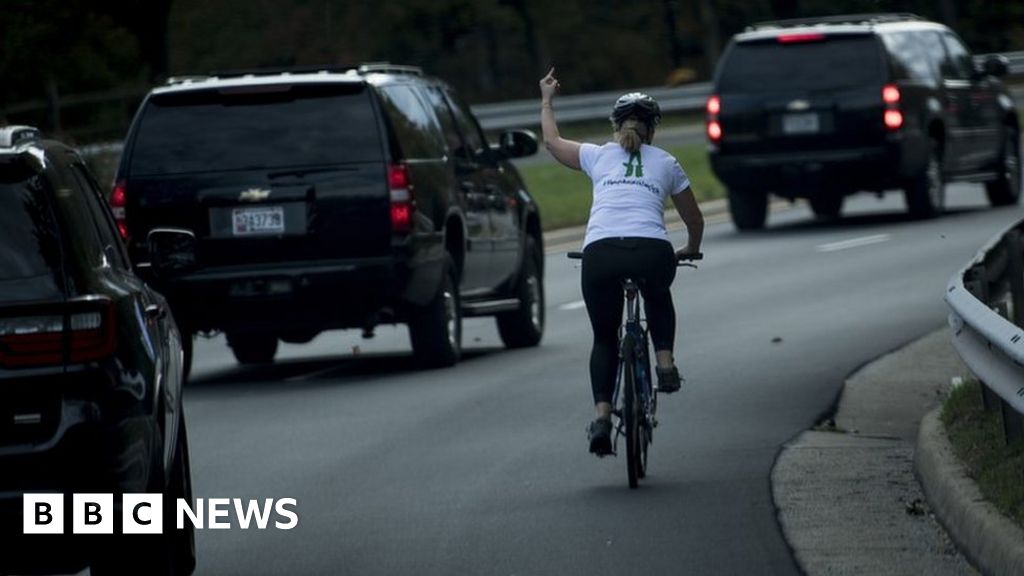 Cyclist Juli Briskman sues after losing job for Trump insult - BBC News