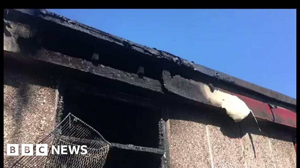 Manchester mosque fire: Aftermath of damage