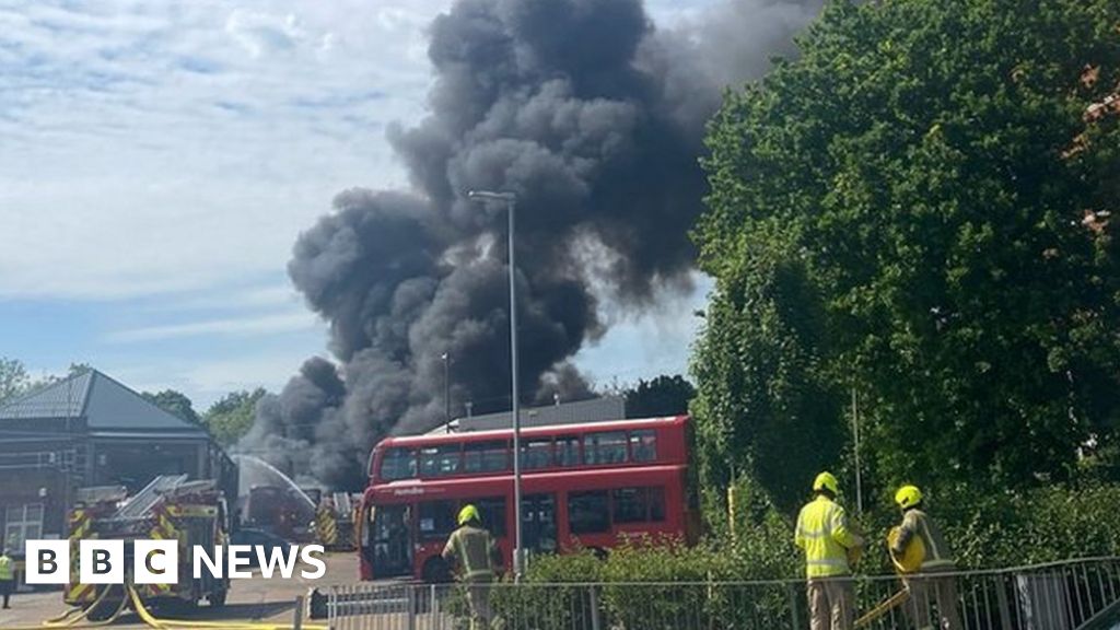 Potters Bar fire: Police investigating bus depot blaze