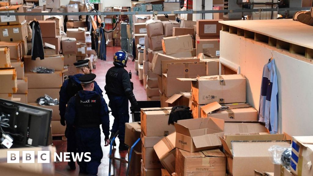 Manchester fake goods warehouse raid is biggest yet, police say - BBC News