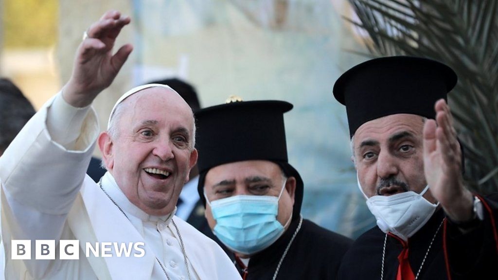 Pope Francis makes the first ever papal visit to Iraq - BBC News
