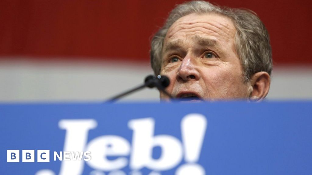 US election 2016: George W Bush campaigns for brother Jeb - BBC News