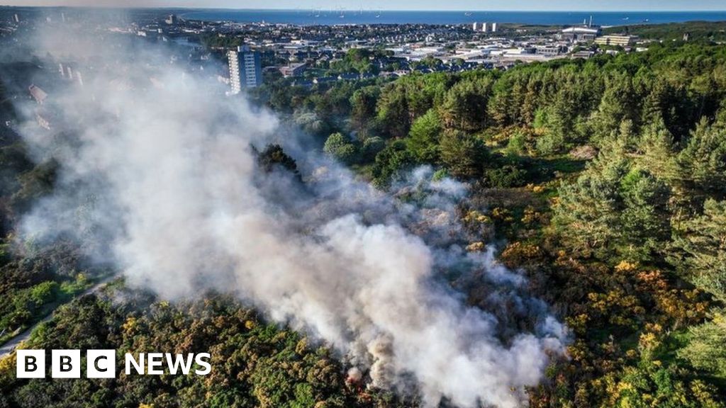 Crews tackle wildfires across Scotland as heatwave continues - BBC News