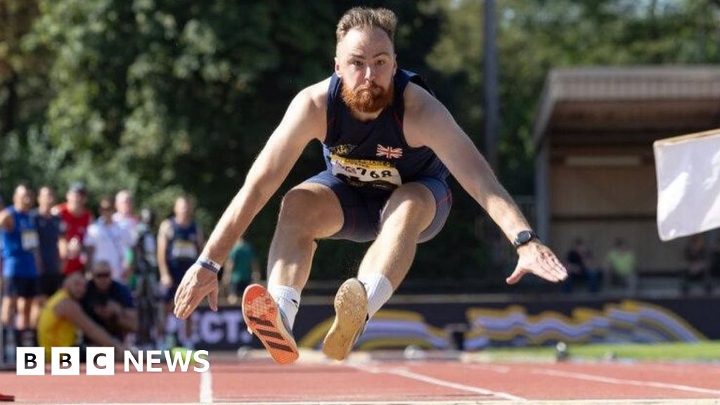 Trowbridge brain injury survivor wins gold in Invictus long jump - BBC News