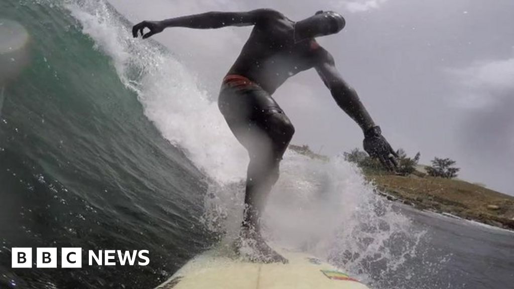 Senegal's surfing star Oumar Seye looks for next generation - BBC News