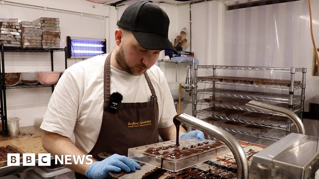 Blind Lake District man realises dream of making chocolate