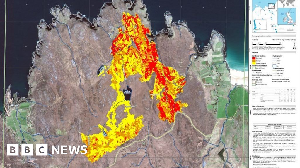 Tracking Scotland's wildfires from space - BBC News