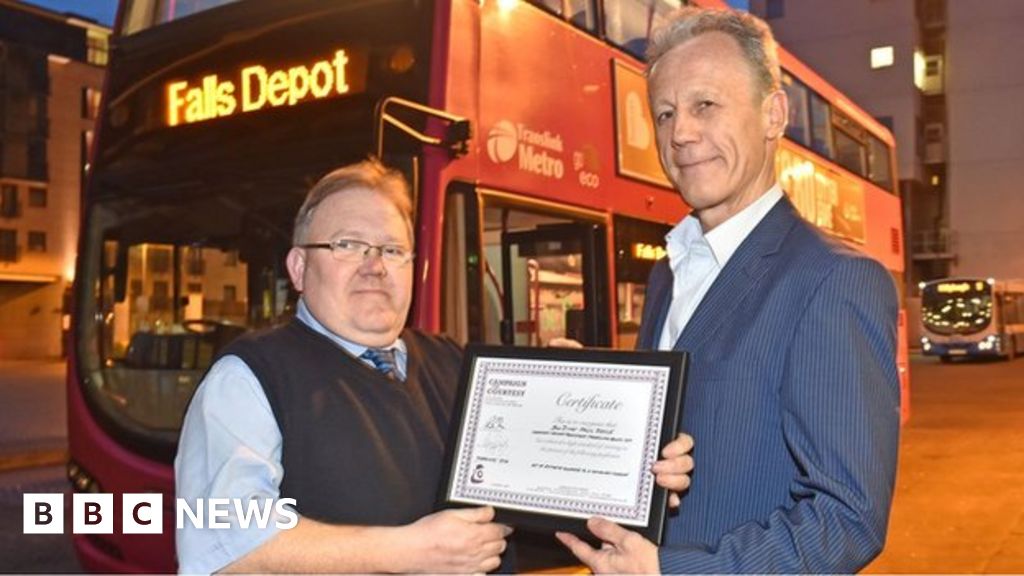 Belfast bus driver's act of kindness recognised with special award ...