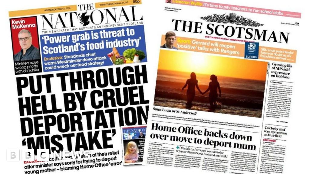The papers: Home Office backs down over deportation case - BBC News
