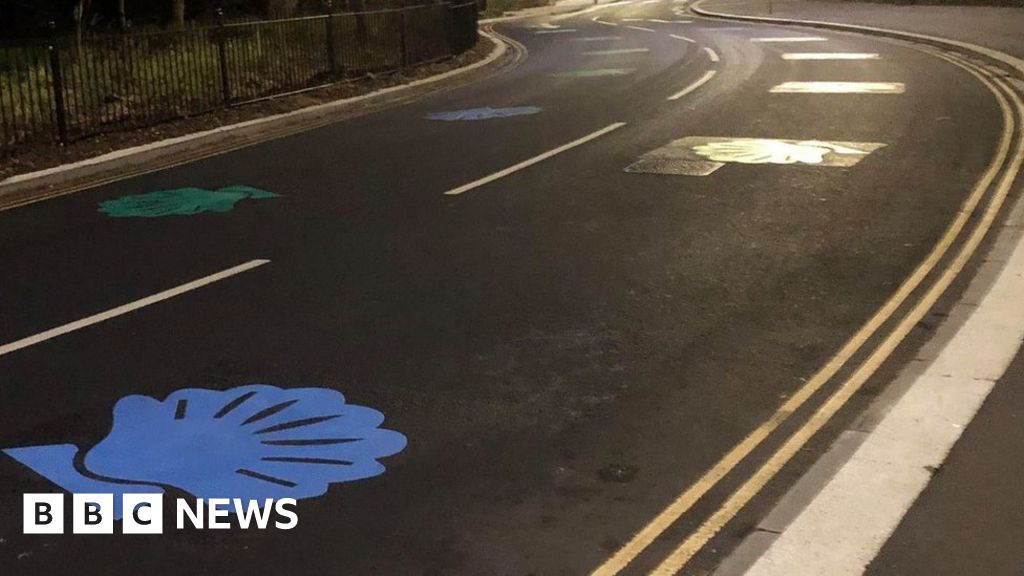 Poole's nautical road decorations spark mixed views - BBC News