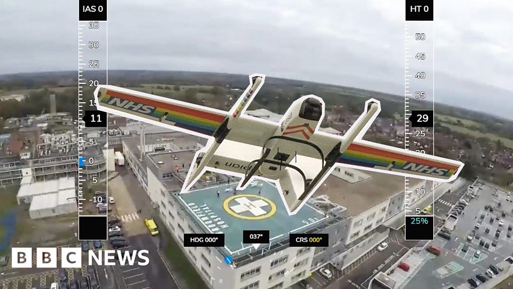 UK Space Agency backs NHS drone in Covid fight - BBC News