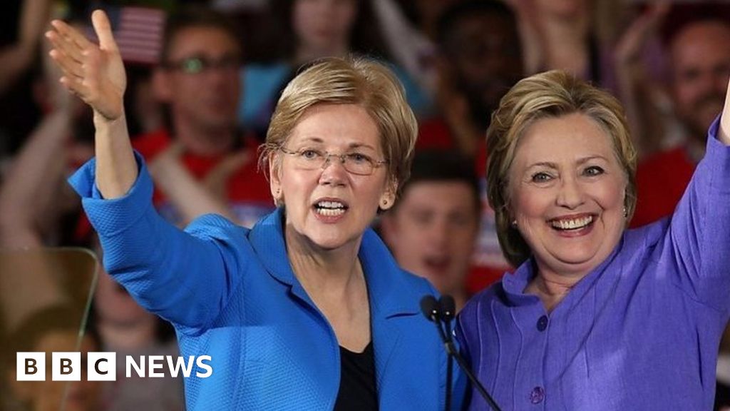 Hillary Clinton campaigns with Senator Elizabeth Warren - BBC News