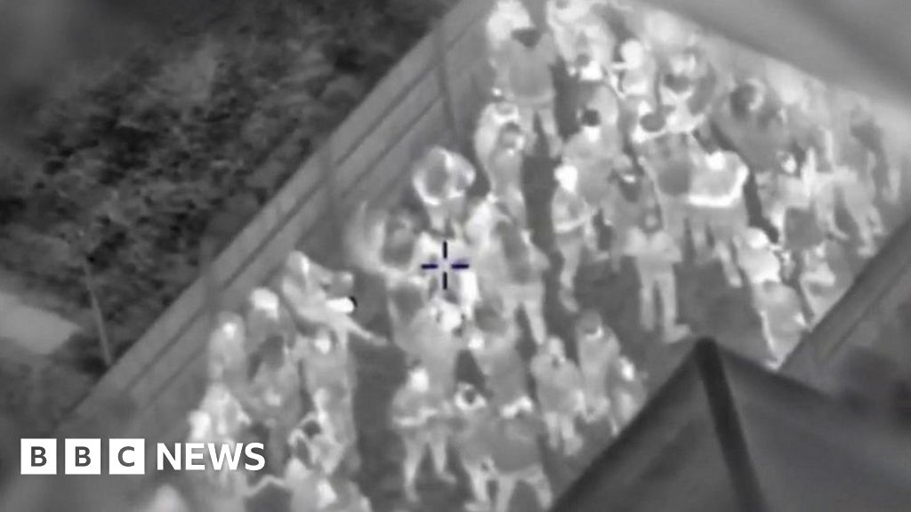 Coronavirus: Lockdown party filmed from police helicopter - BBC News