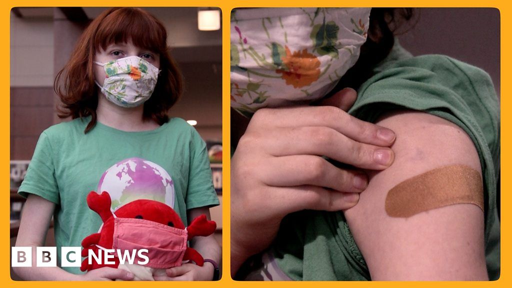 Covid vaccine: Young teens in US react to getting first jab