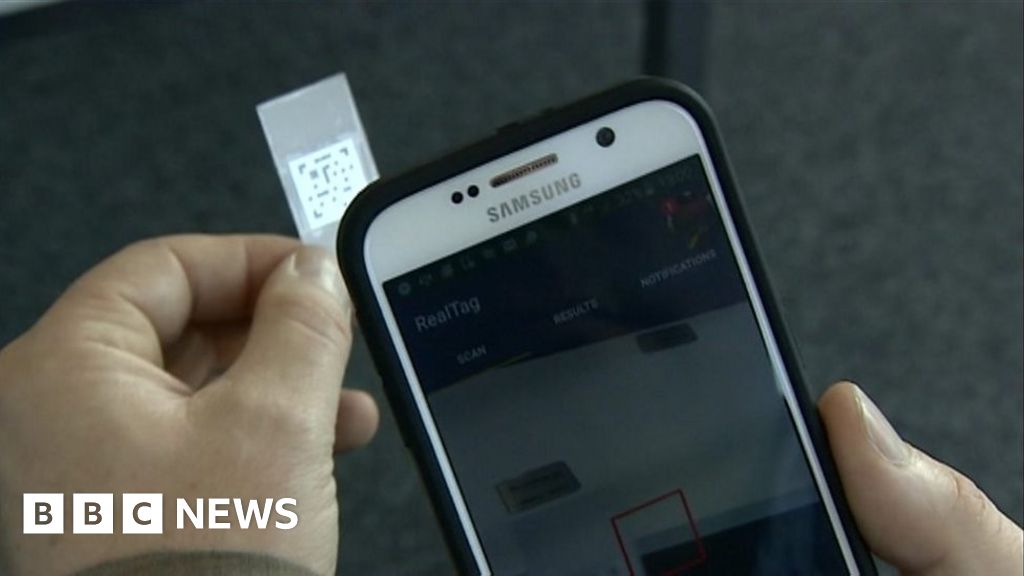 Label allows smartphones to identify counterfeit goods - BBC News