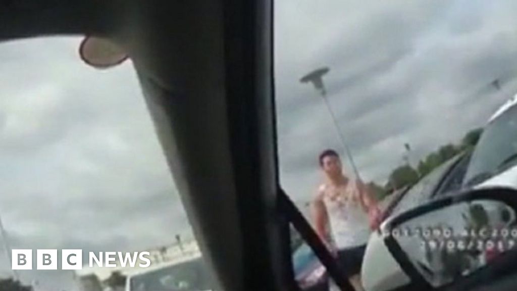 Chatham car park stabbing: CCTV shows a bloodied Joshua Stimpson - BBC News