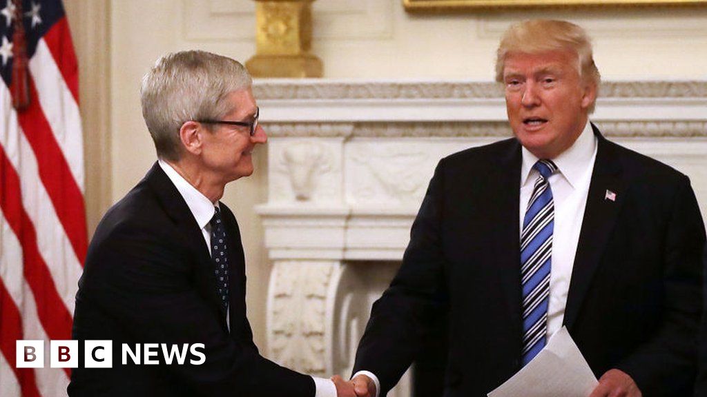Trump says Apple will build three 'big' new plants in US - BBC News