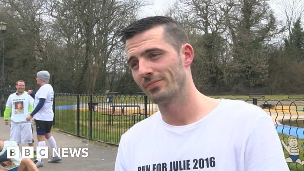 Son runs marathon on 13th anniversary of mother's killing - BBC News