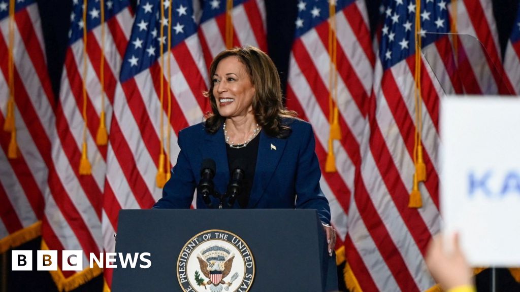 Harris attacks Trump in first campaign speech - BBC News
