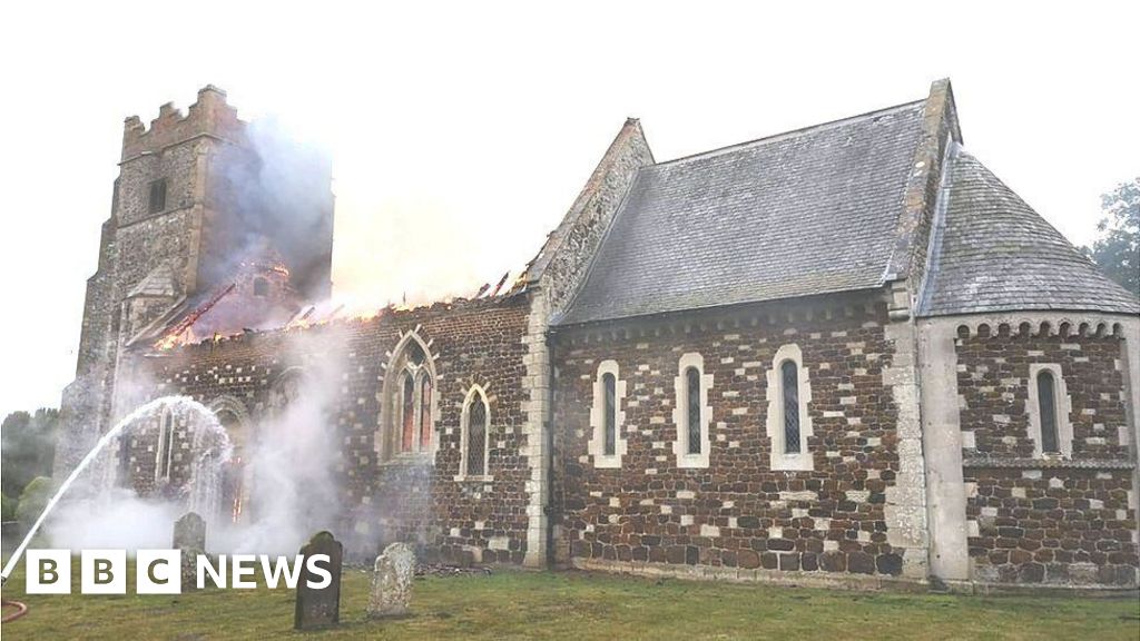 Medieval Norfolk church gutted by fire to be restored