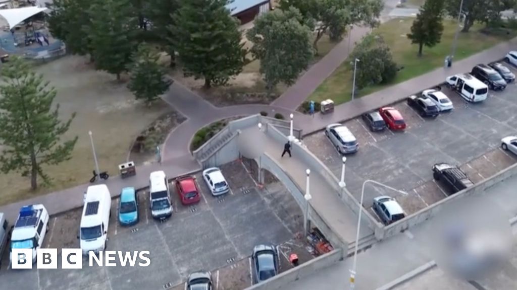 Drone footage shows Bondi Beach gunmen on bridge