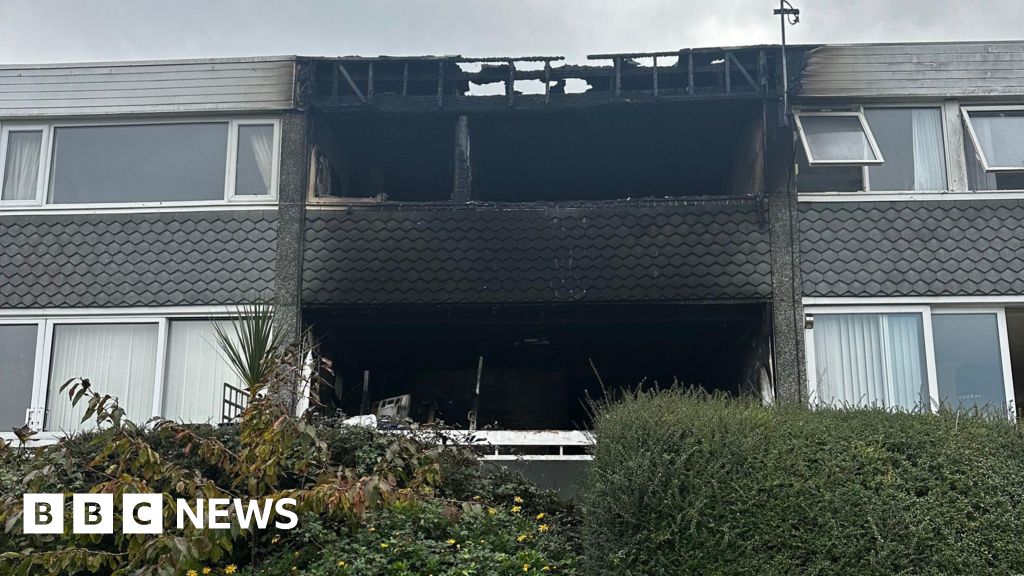 Brixham terraced house completely destroyed by fire