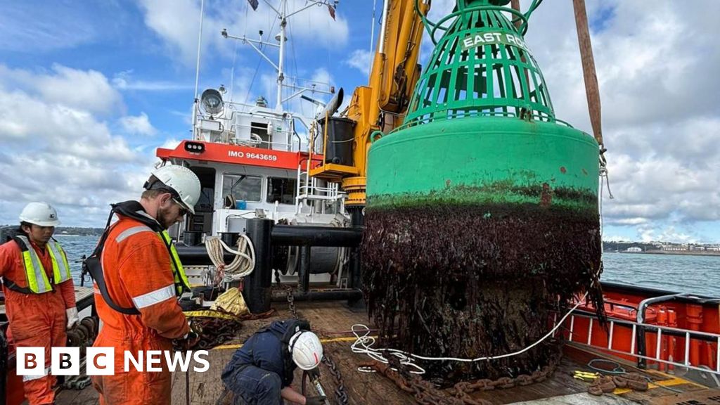 Ports of Jersey inspects and swaps over navigational buoys - BBC News