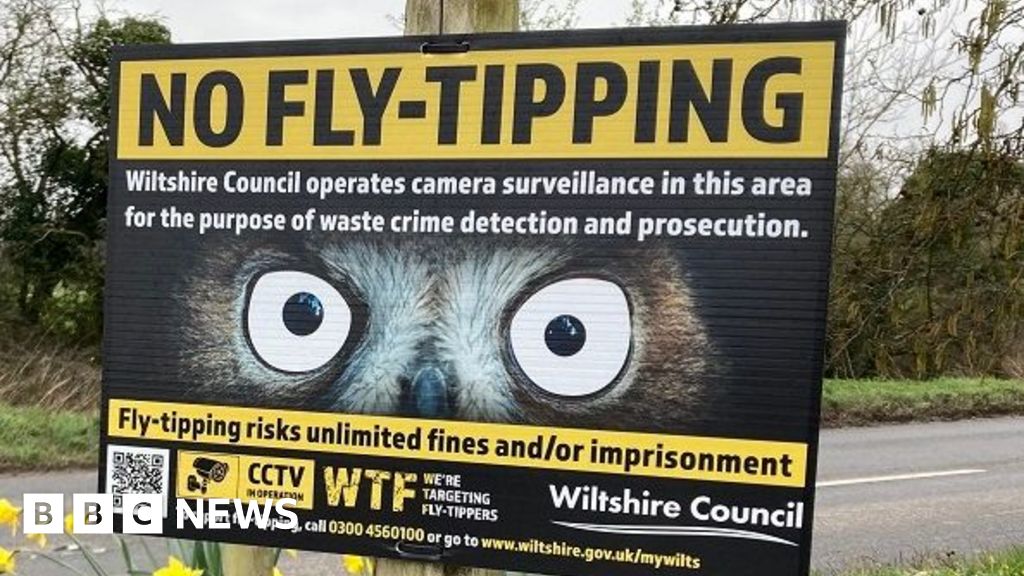 CCTV & prosecutions as fly-tipping starts to reduce in Wiltshire - BBC News