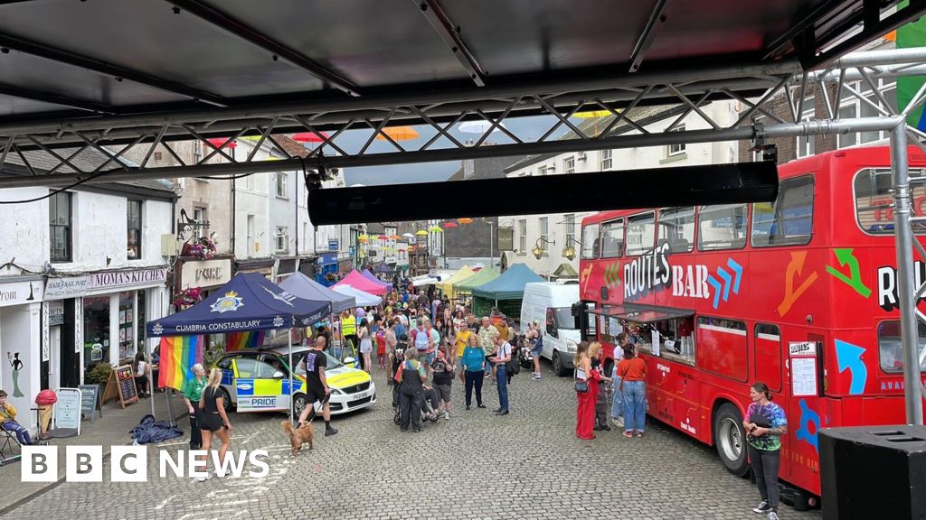 Ulverston celebrates its first ever Pride festival - BBC News