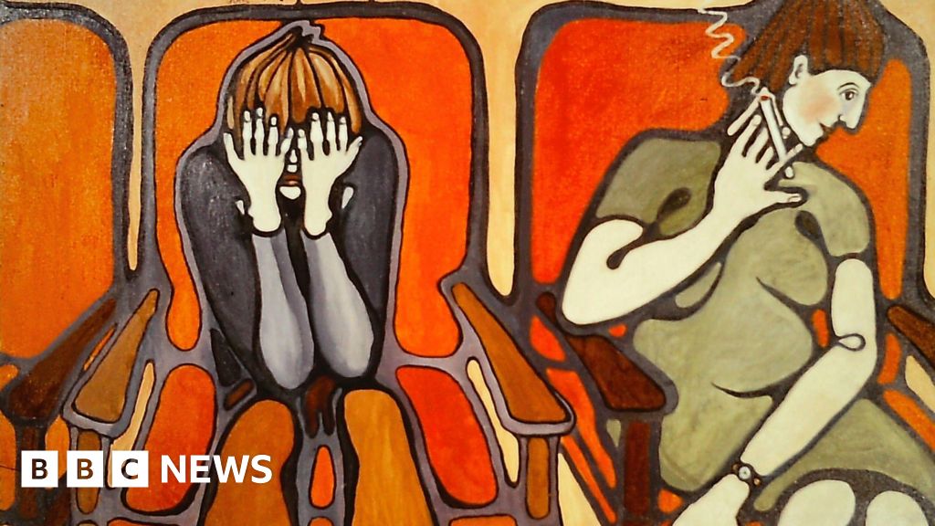 Charlotte Johnson Wahl: Art depicts stay at Maudsley Hospital - BBC News