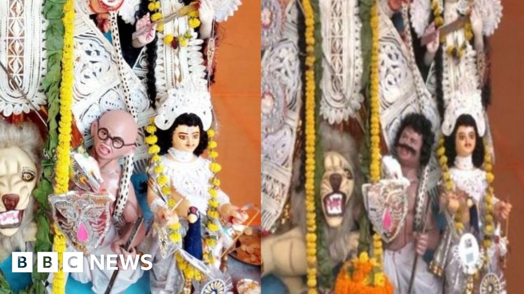 Durga Puja pandal: Wig for Gandhi 'demon’ statue after India outrage ...