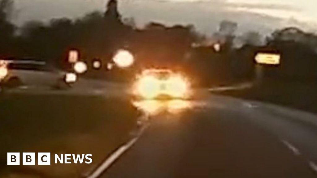 Car seen 'on wrong side of road' near Harry Dunn base