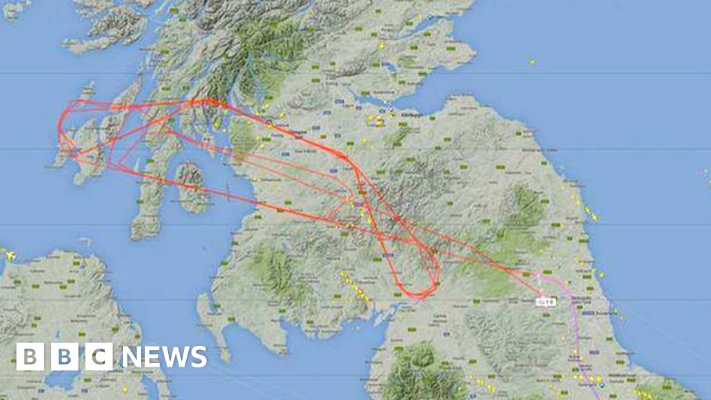'Mystery plane' over Scotland was RAF training flight - BBC News
