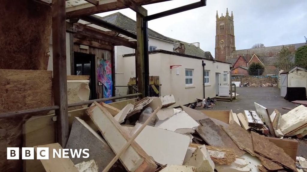 Flooded Devon school to stay shut until September 2024 - BBC News