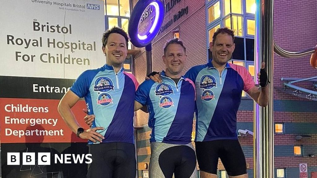 Dad cycles across Wales in aid of Bristol Children's Hospital - BBC News