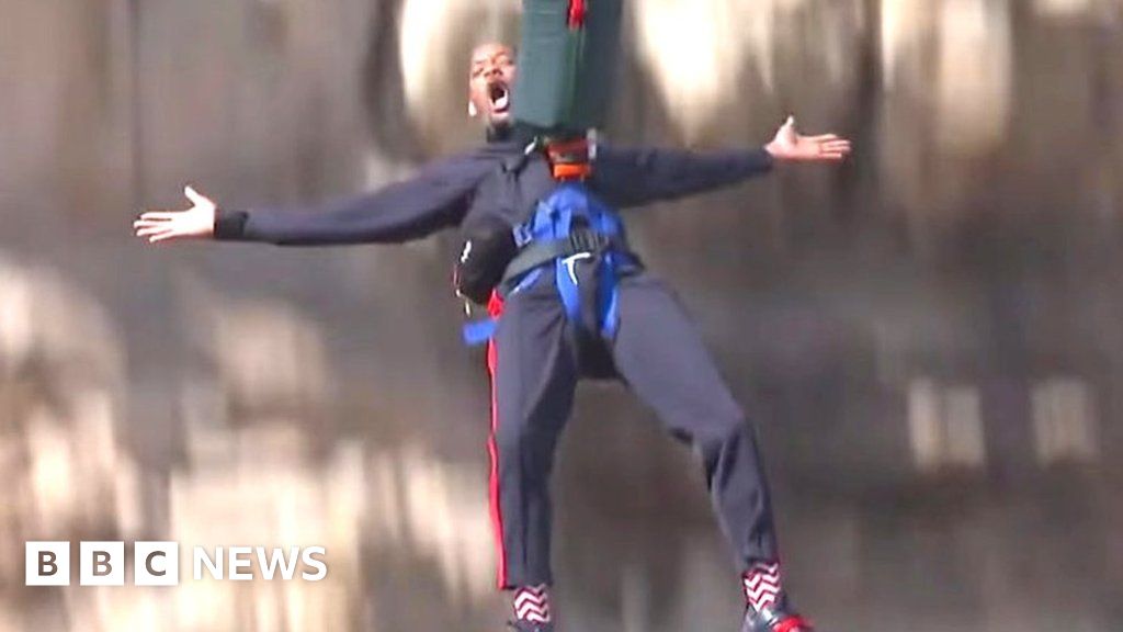 ICYMI: A baby and a celebrity bungee jump - BBC News