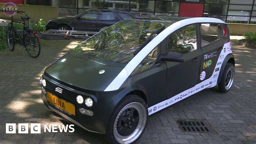 Driving a car made from biodegradable materials - BBC News